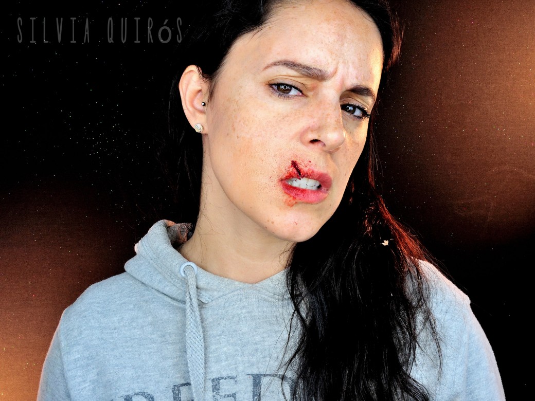 Split lip makeup special effect