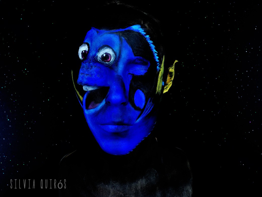 Dory from Finding Dory makeup tutorial